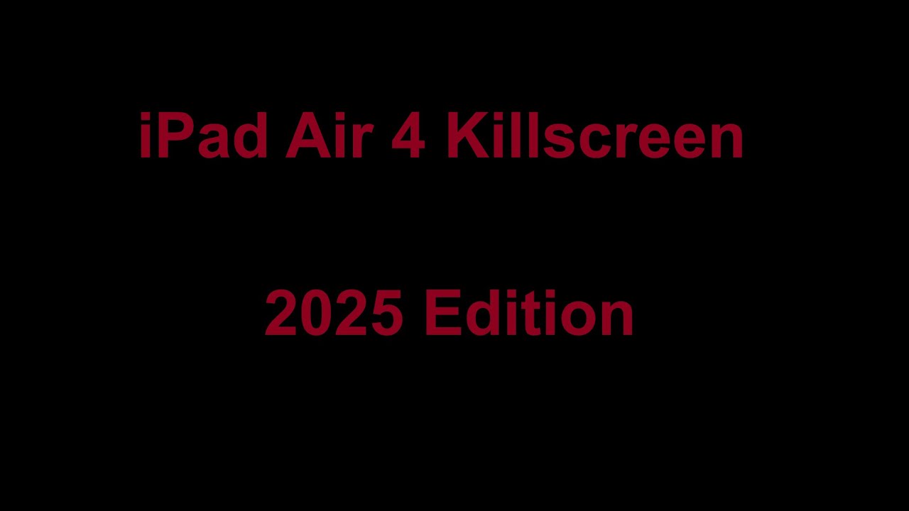 iPad Air 4 Killscreen Storage Error - YouTube