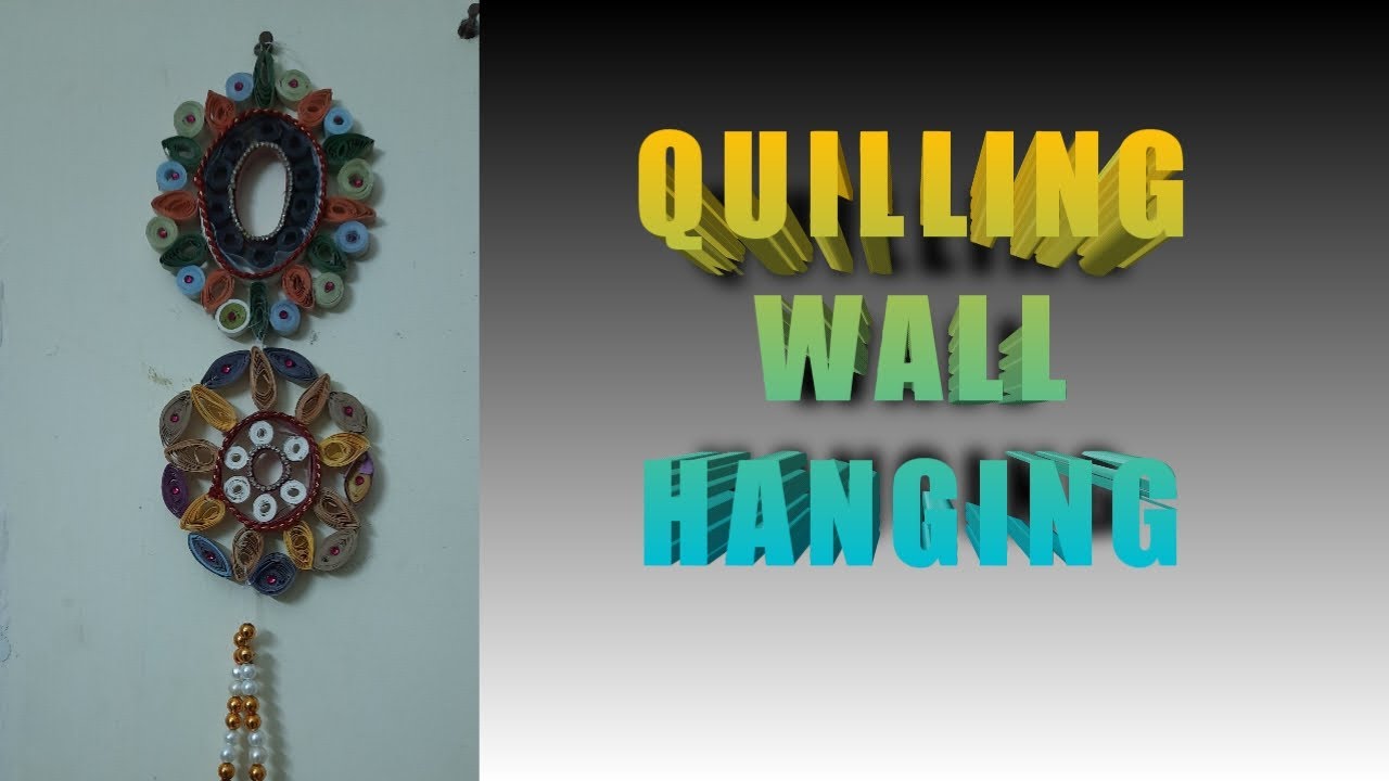 Decorative quilling wall hanging making at home/ quilling wall ...