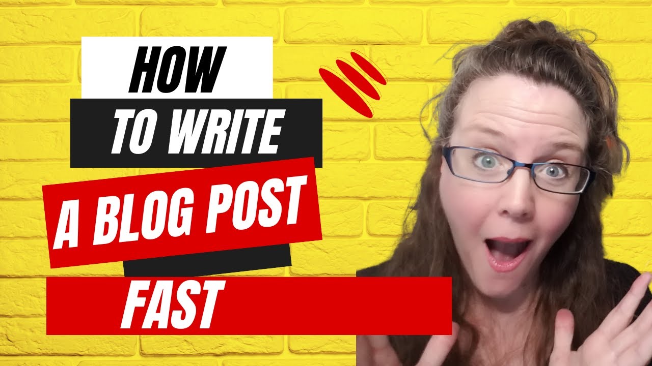 How to Write a Blog Post FAST [Tips for Beginning Copywriters] - YouTube