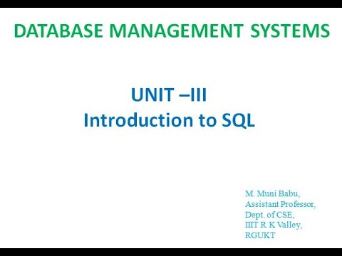 Introduction To SQL CREATE, SELECT COMMANDS - YouTube