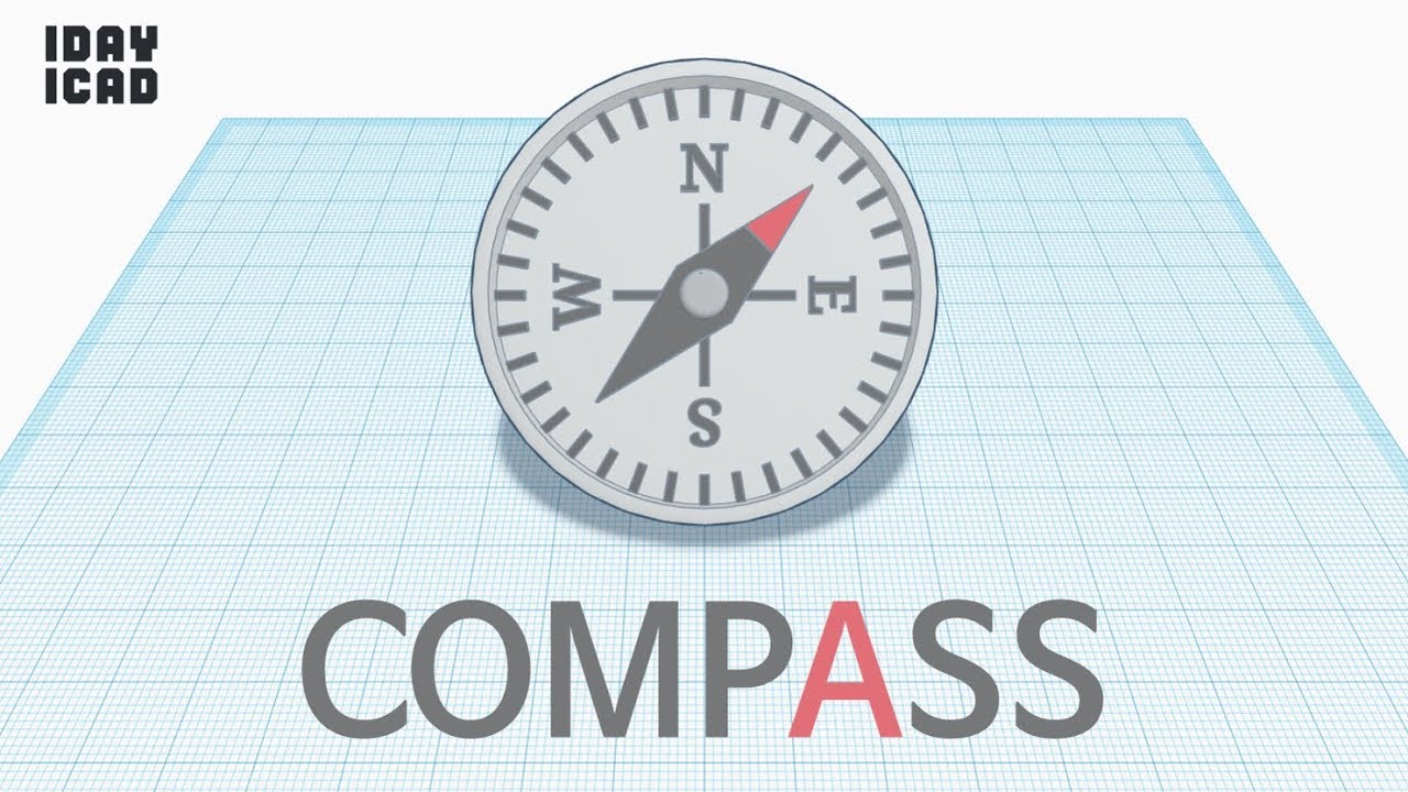 [1DAY_1CAD] COMPASS (Tinkercad : Know-how / Style / Education) - YouTube
