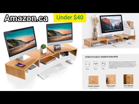 Under $40 -Dual Monitor Stand Riser Unboxing Assembly|Work From Home ...