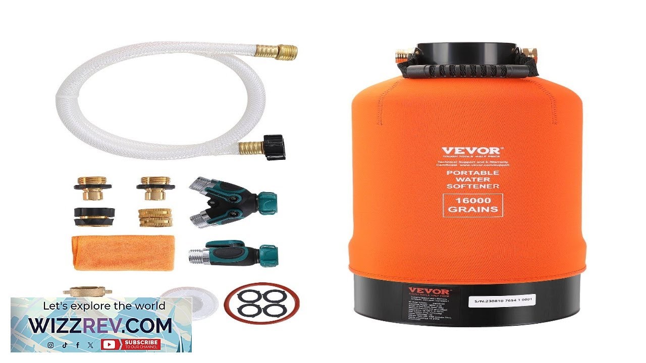 VEVOR RV Water Softener 16000 Grain Portable Water Softener with 3/4 ...