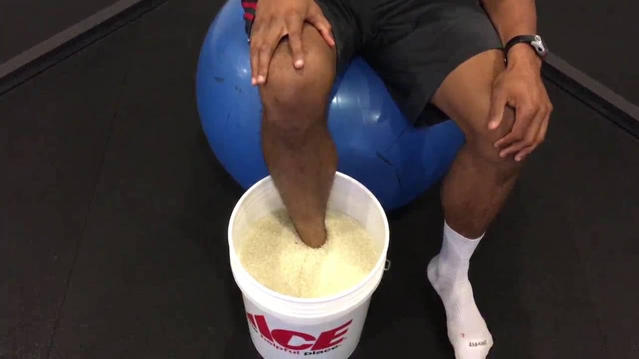 Seated Eversion and Inversion in Rice Bucket - YouTube
