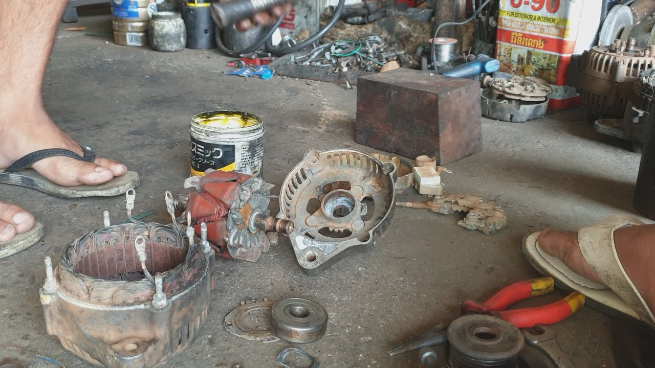 Camry dynamo 12v repairing , Bearing restoration - YouTube