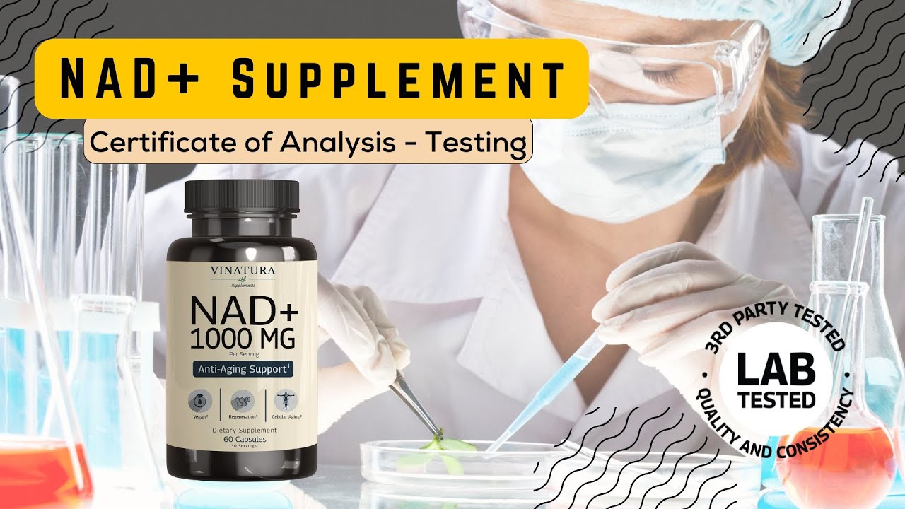 NAD Supplement for NAD+ and Anti-aging - Lab Testing, Certificate of ...