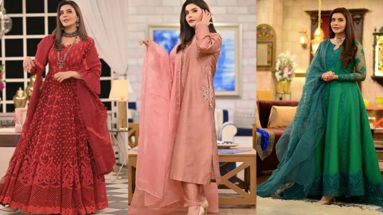 Nida Yasir Dresses Designs In Morning Show || Nida Yasir Dresses Design ...