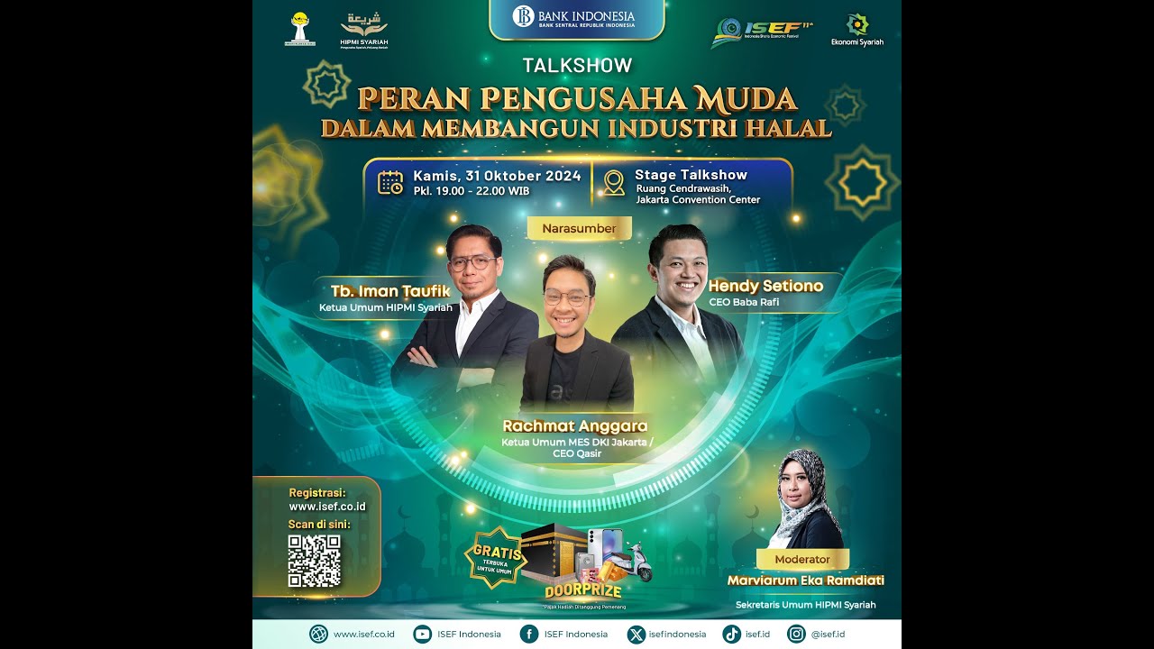 Talkshow & Kajian Indonesia Sharia Economic Festival (ISEF) 2024 - YouTube