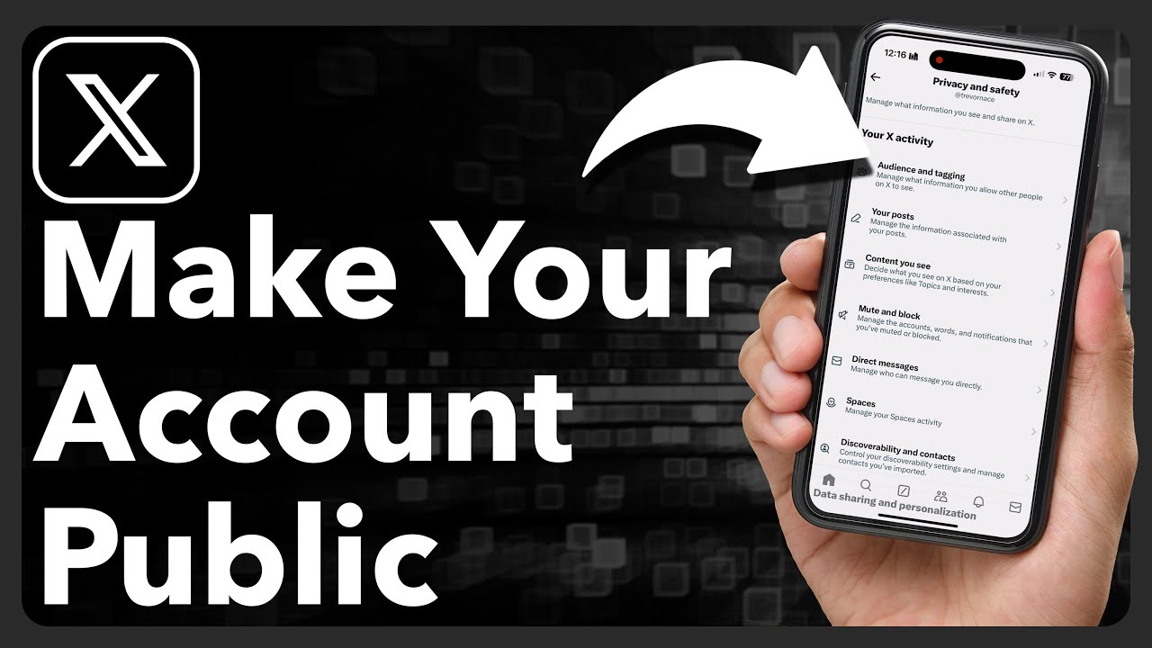 How To Make X Account Public - YouTube