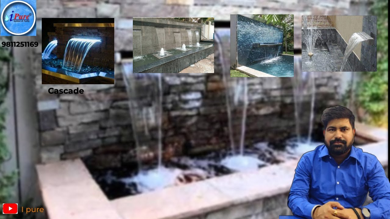 Cascade waterfall installation process/ WATERFALL / Water fountain # ...