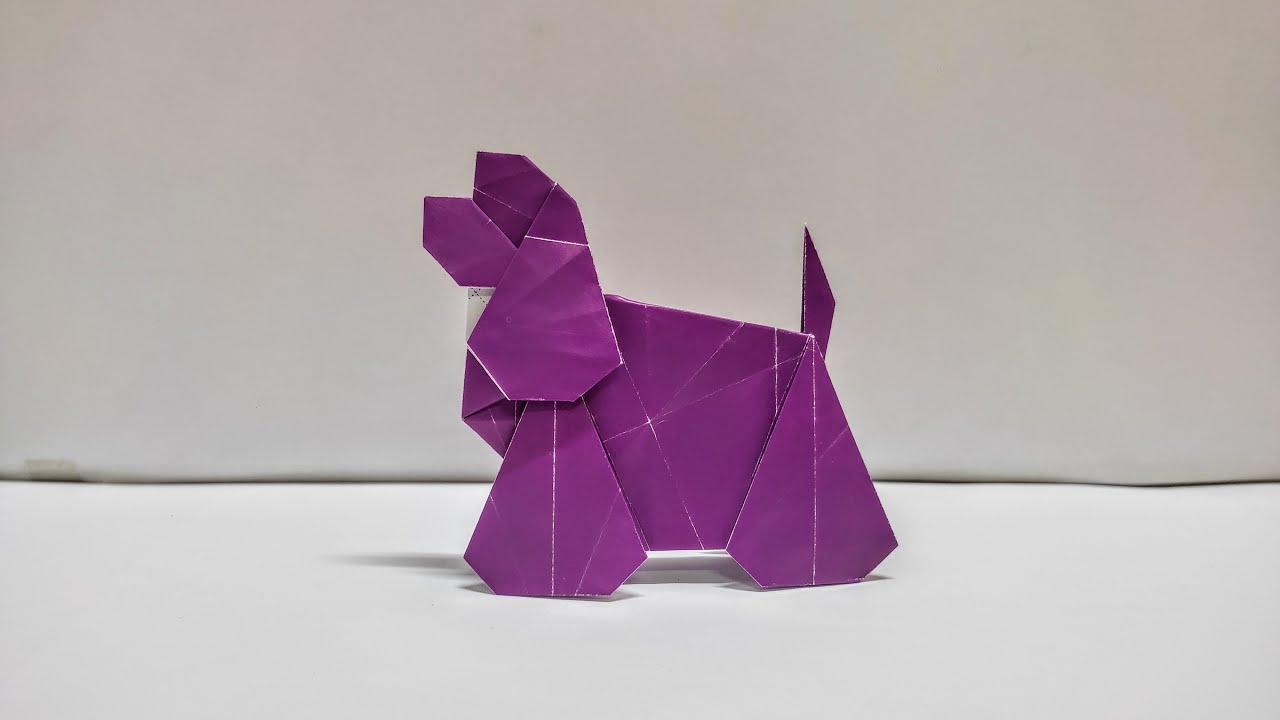 How To Make Origami American Cocker Spaniel Step By Step - YouTube