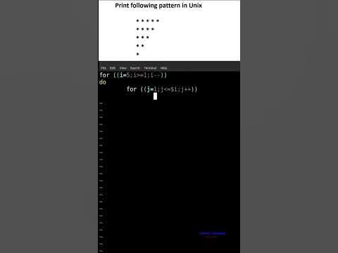 print star pattern in Unix - YouTube