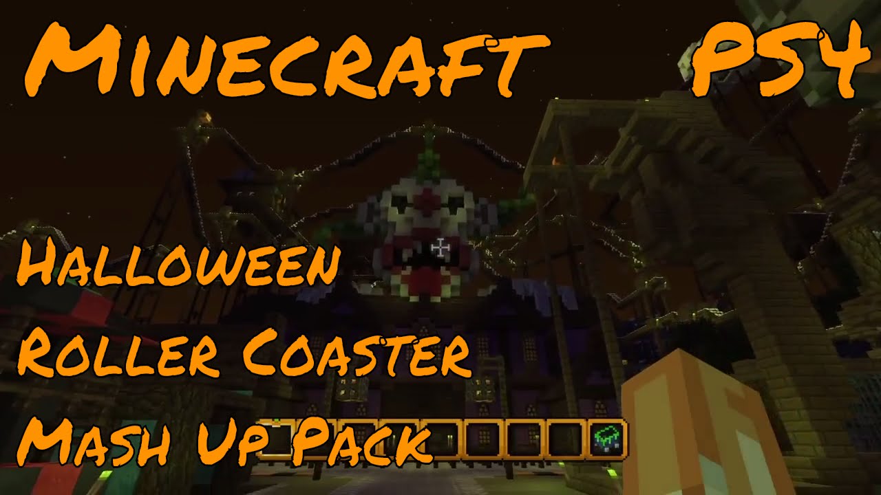 Halloween Roller Coaster | Mash Up Pack | Minecraft | PS4 - YouTube