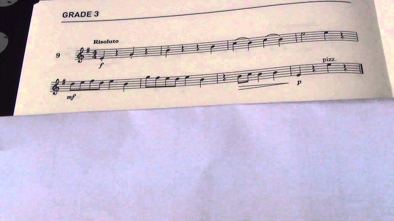Violin Grade 3 Sight Reading No 9 Risoluto - YouTube