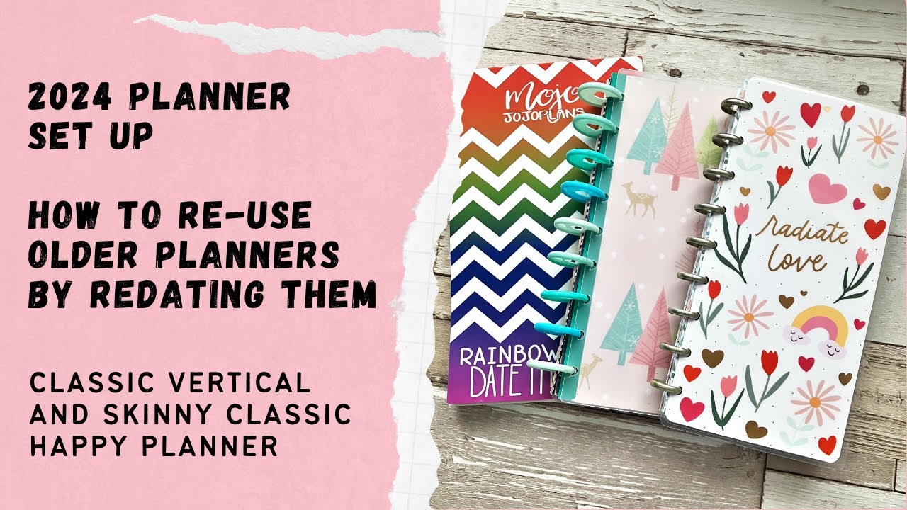 2024 PLANNER SETUP | How to use your stash and re-date older planners ...