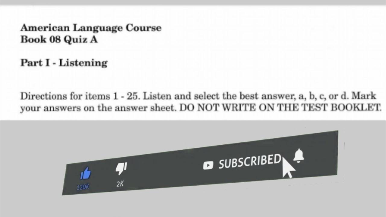 Alc book 8 quiz A - YouTube