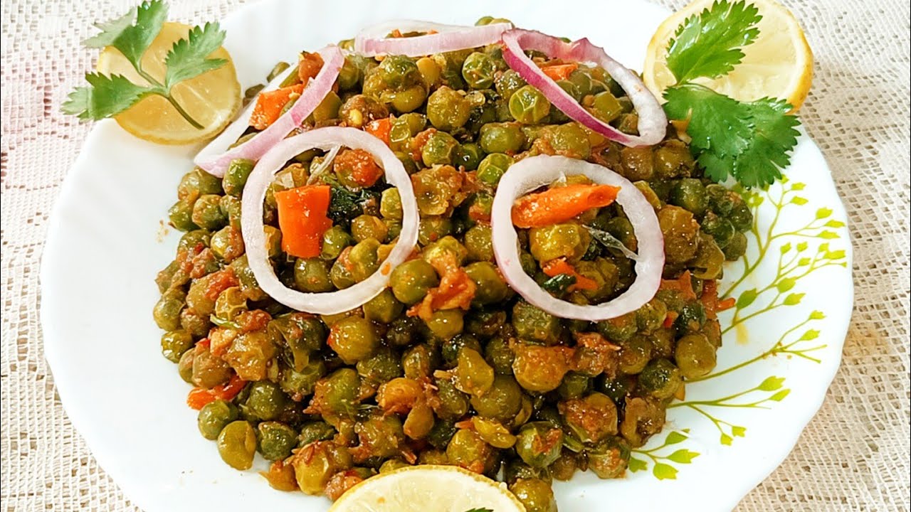 चटपटी हरी मटर की चाट || Hari Matar ki Chaat || Chatpati Hari Matar ...