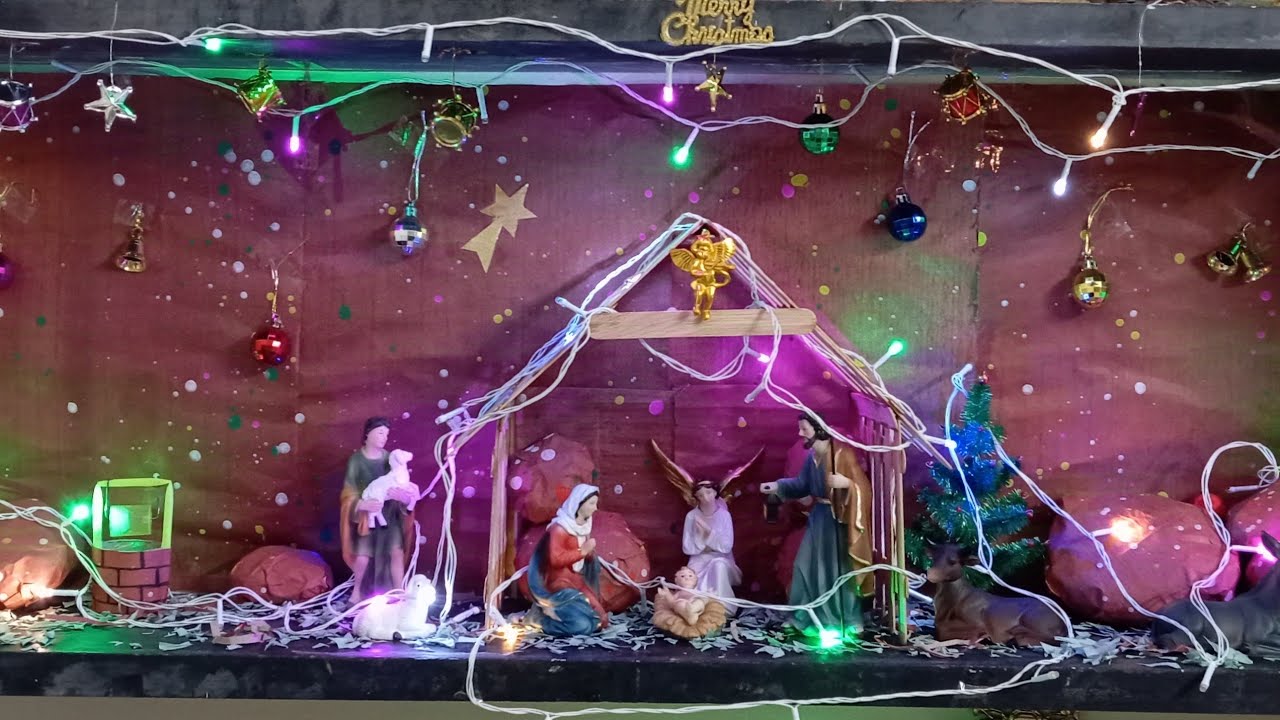 #ChristmasCrib2024 | Christmas crib decoration ideas | Creative Crib ...