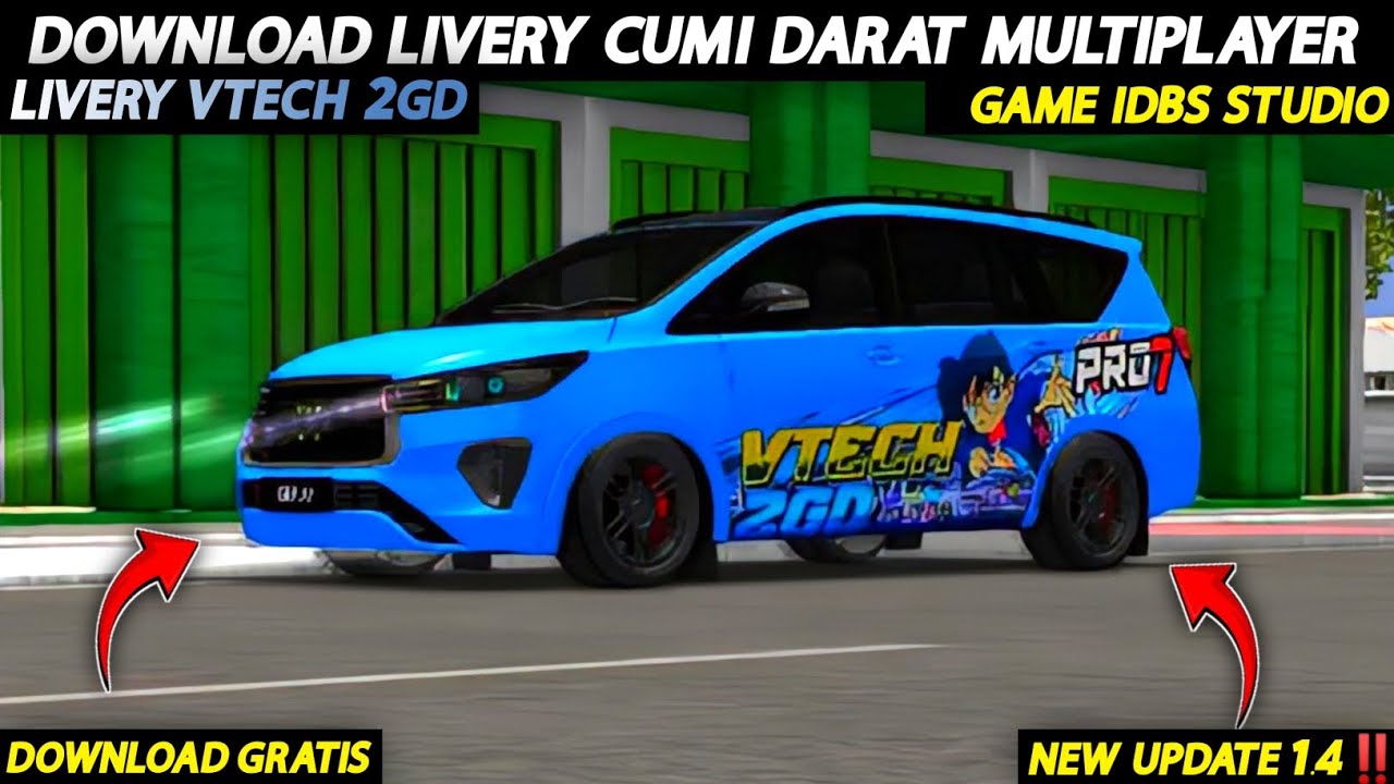 Livery VTECH 2GD IDBS Cumi darat multiplayer New update versi 1.4 - YouTube