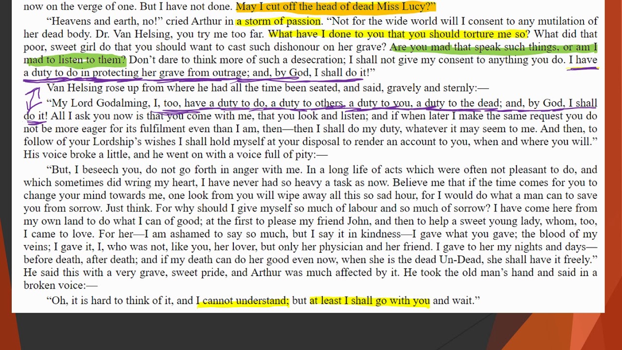 DRACULA Chapter 15 annotations, part two - YouTube