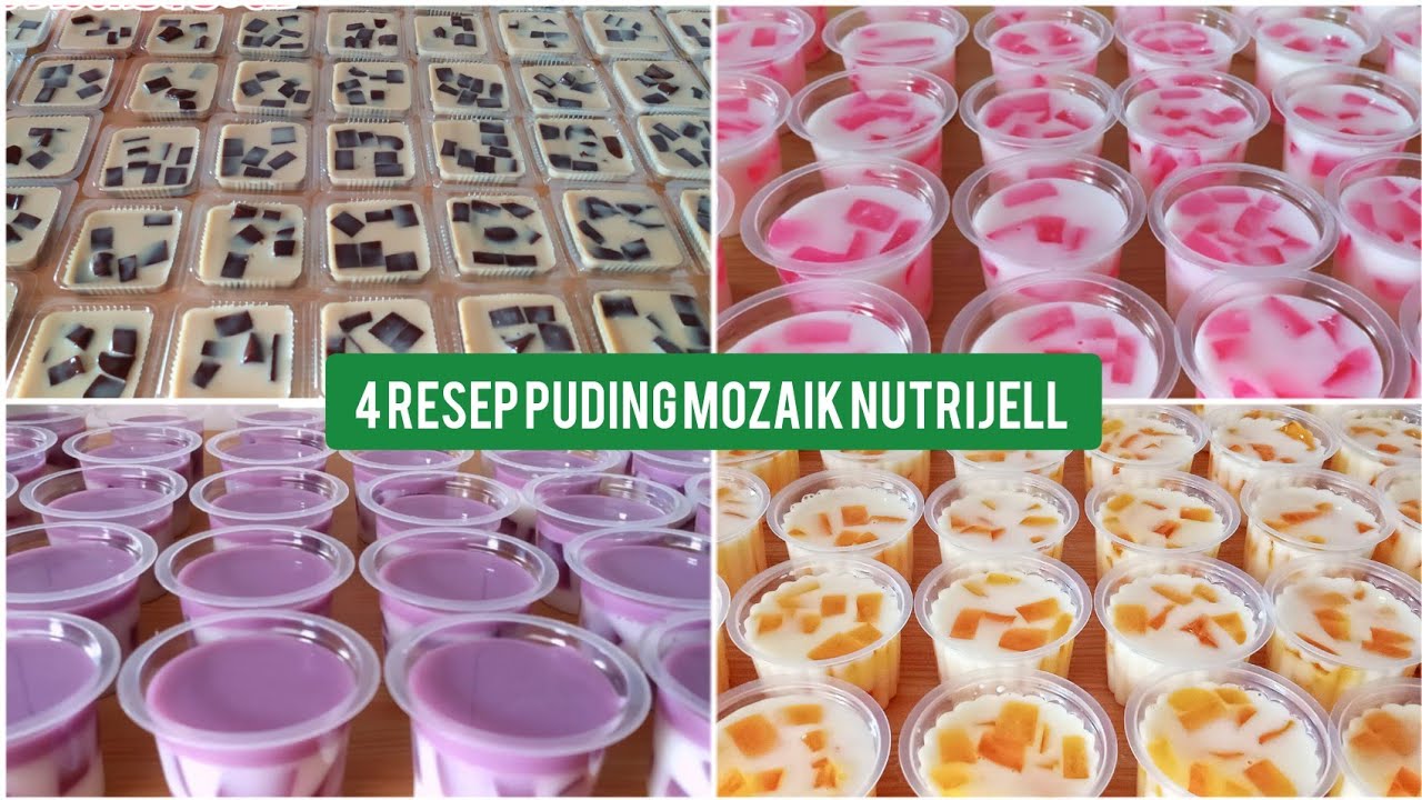 4 RESEP PUDING MOZAIK NUTRIJELL TERENAK | Laris manis penghasil cuan ...