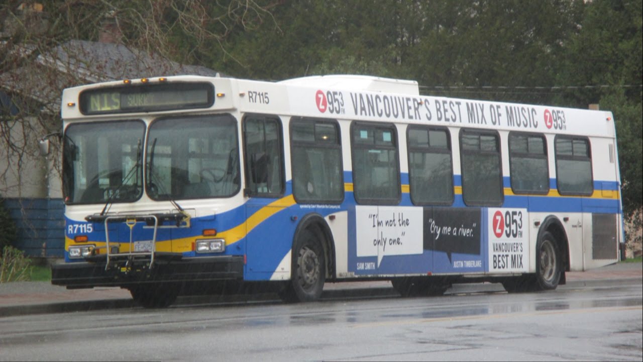 TransLink (CMBC) 1995 New Flyer D40LF - R7115 - YouTube