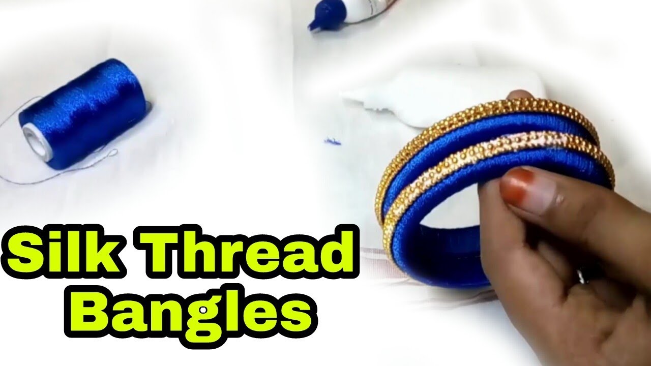 How to make designer silk thread fancy side model || DIY ,Silk Thread Bangles - YouTube
