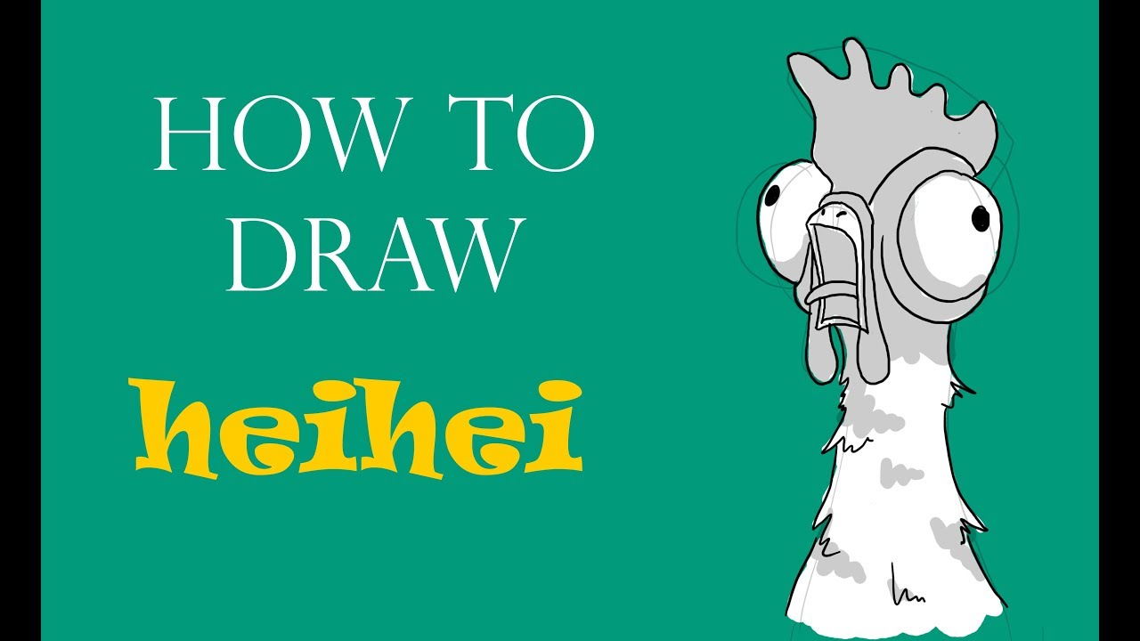 HOW TO DRAW FUNNY SCREAMING HEIHEI - Realtime 3 minutes sketch - YouTube