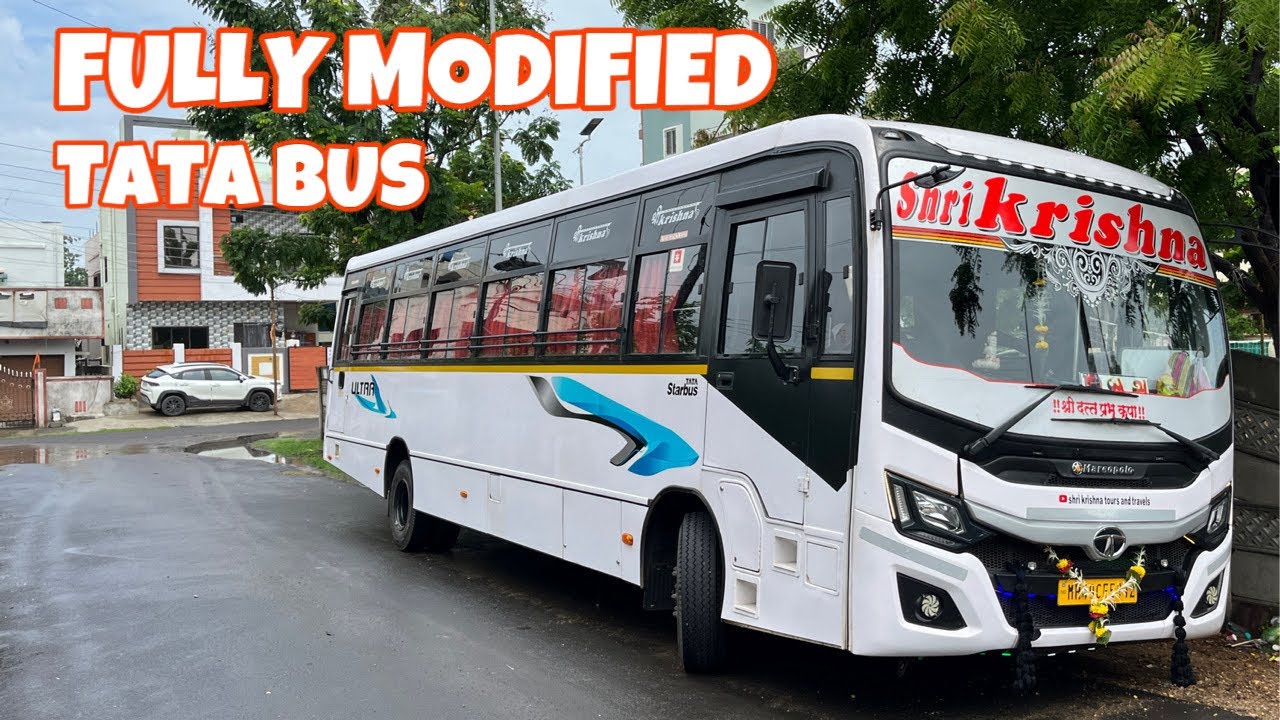 Fully Modified TATA BS6 BUS || Only one India || Custom lights || Seat ...