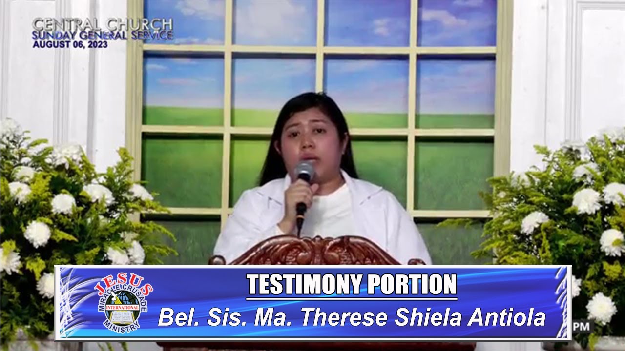 JMCIM | Testimony Portion | Bel. Sis. Ma. Therese Shiela Antiola ...