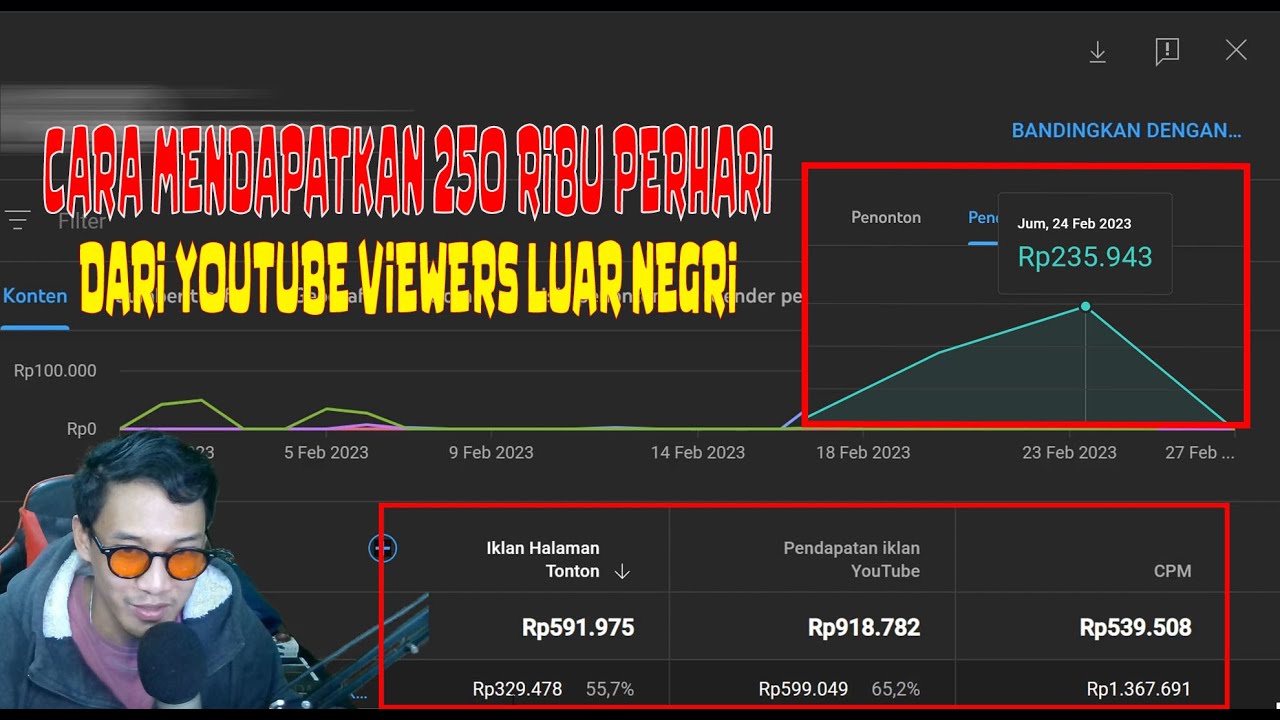 CARA MENDAPATKAN 250 RIBU PERHARI DARI YOUTUBE VIEWERS LUAR NEGRI - YouTube