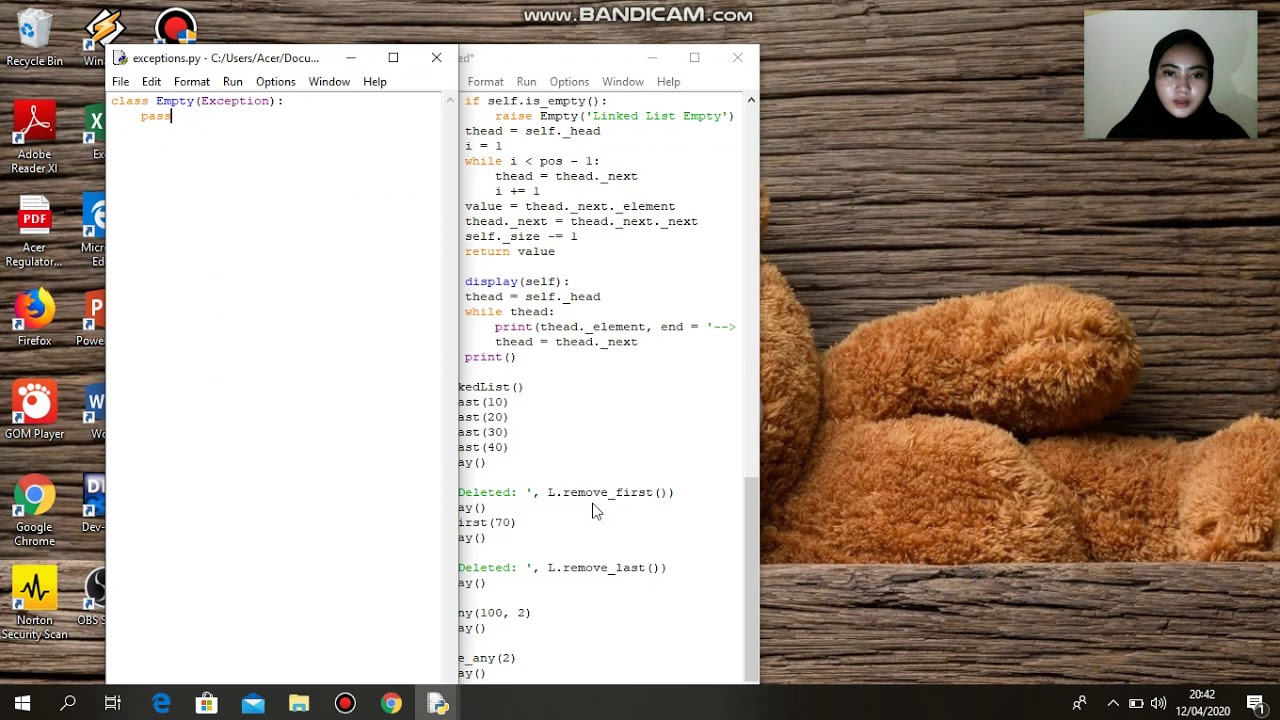 Video Running Kodingan Idle Python Tugas Matkul Struktur Basisdata Youtube