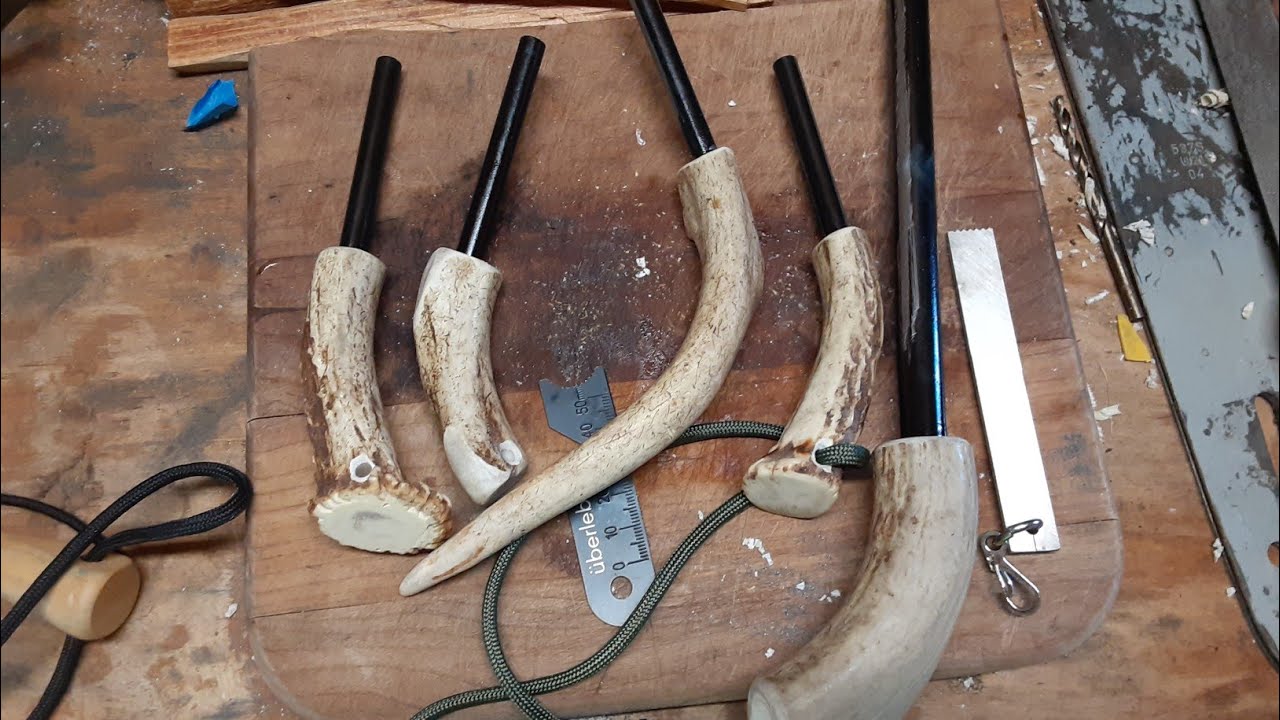 DIY Ferro Rod with Deer Antler handles - YouTube