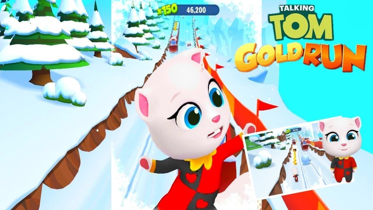 Carnival Angela Runs in Frosty Tom Home 🔥🔥- Talking Tom Gold Run || HD ...