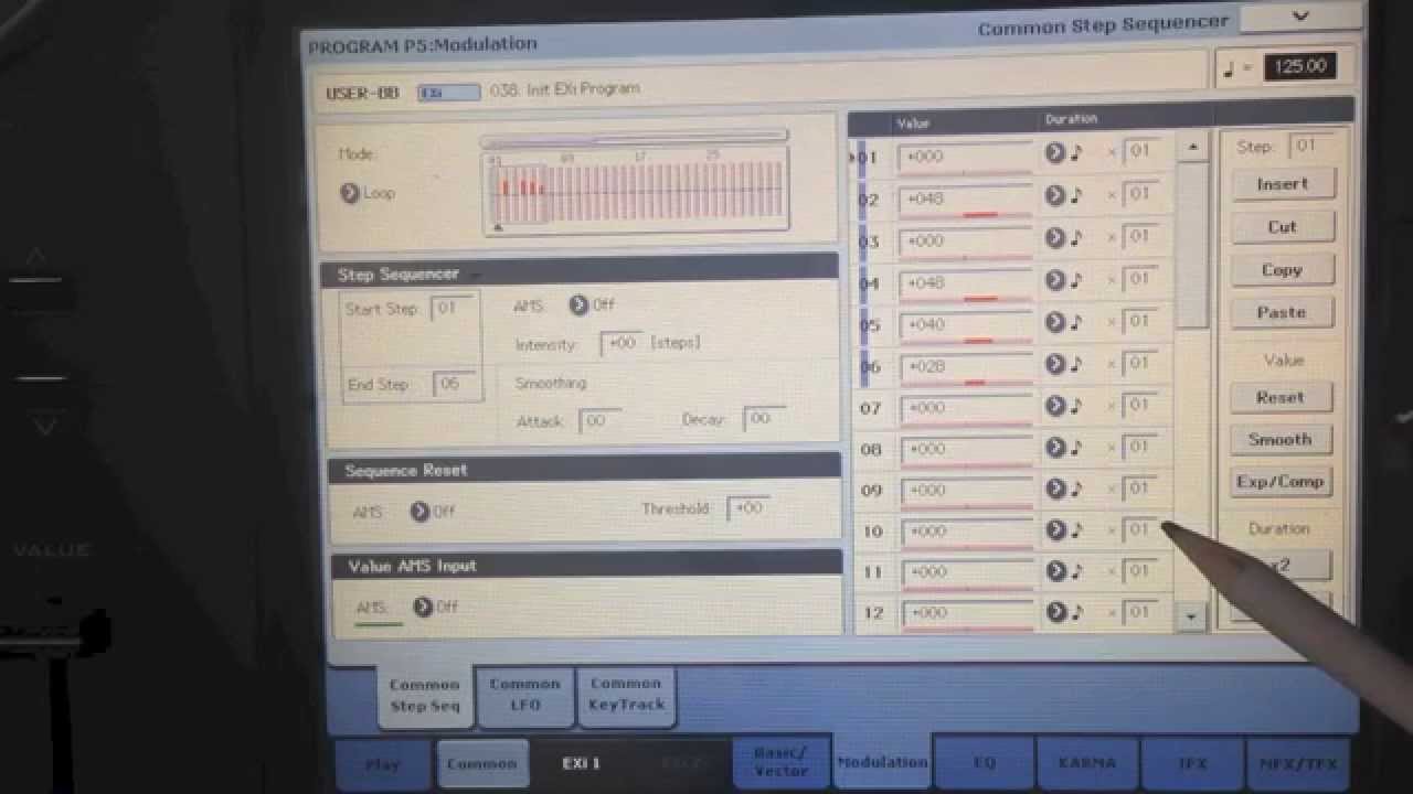 Korg Kronos Step Sequencer - YouTube