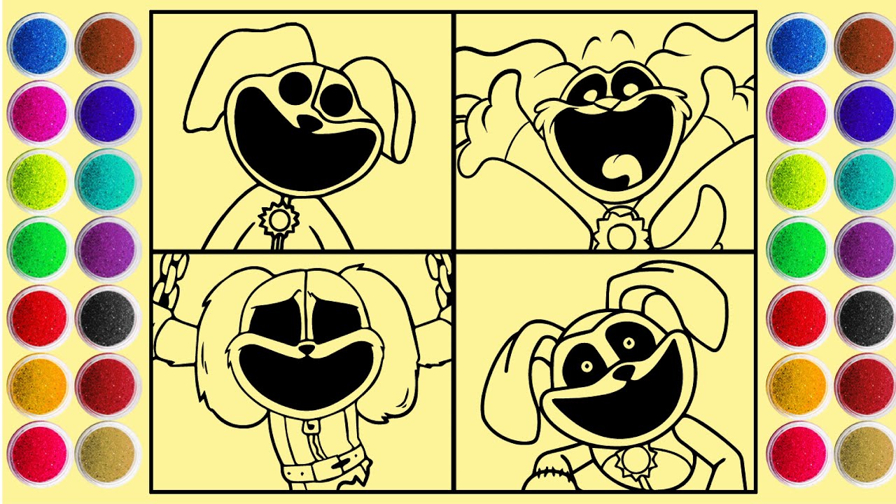 Draw DogDay in Different Versions - Smiling Critters - Poppy Playtime ...