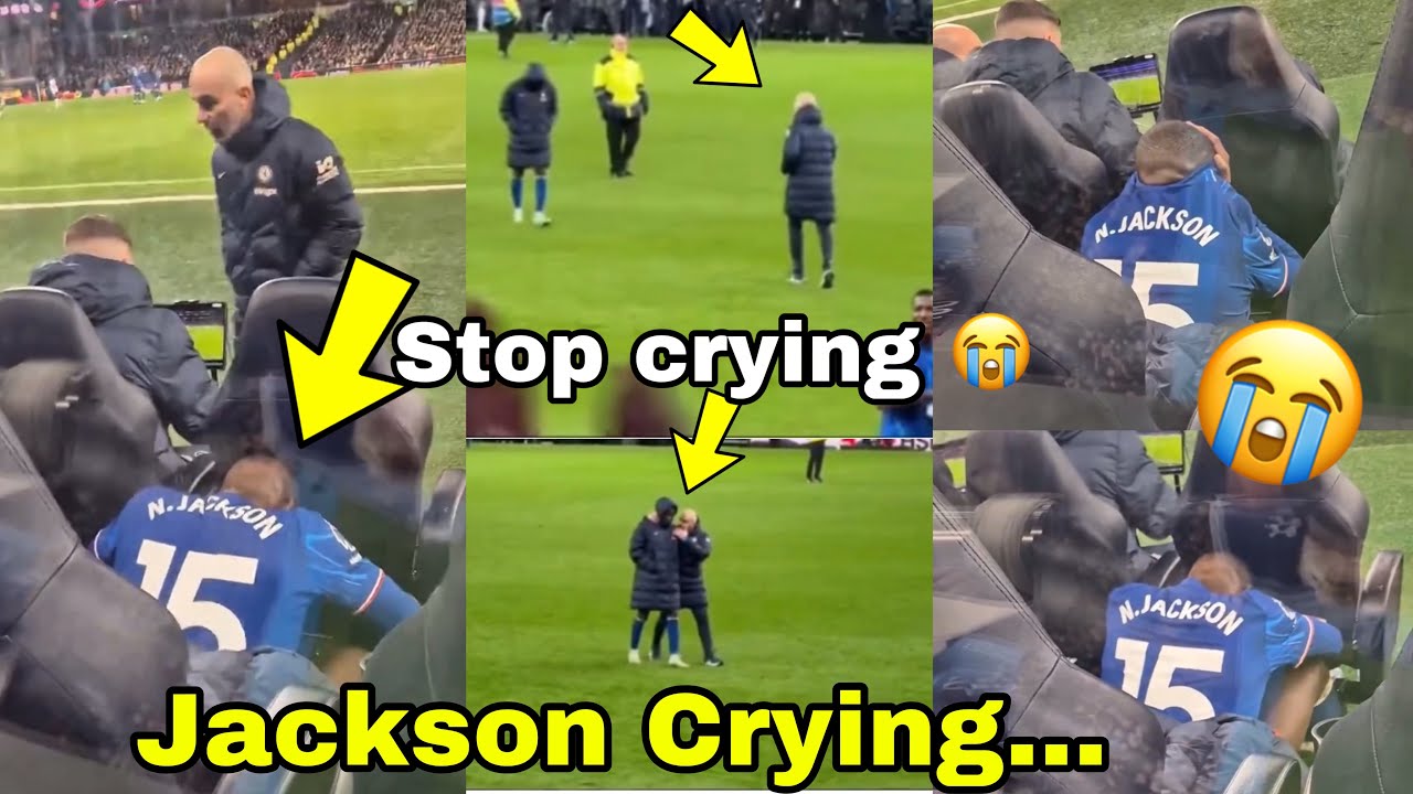 Watch Nicolas Jackson Crying on Chelsea Bench😭Maresca Consoles Jackson ...