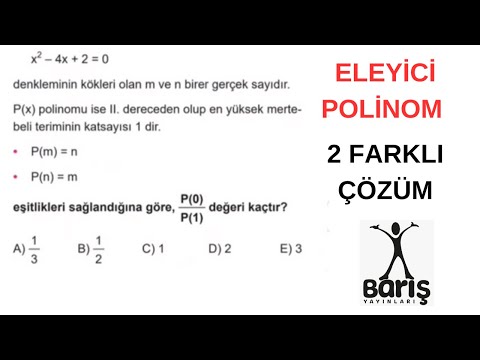 Barış Yayınları'ndan Eleyici Polinom Sorusu 💯