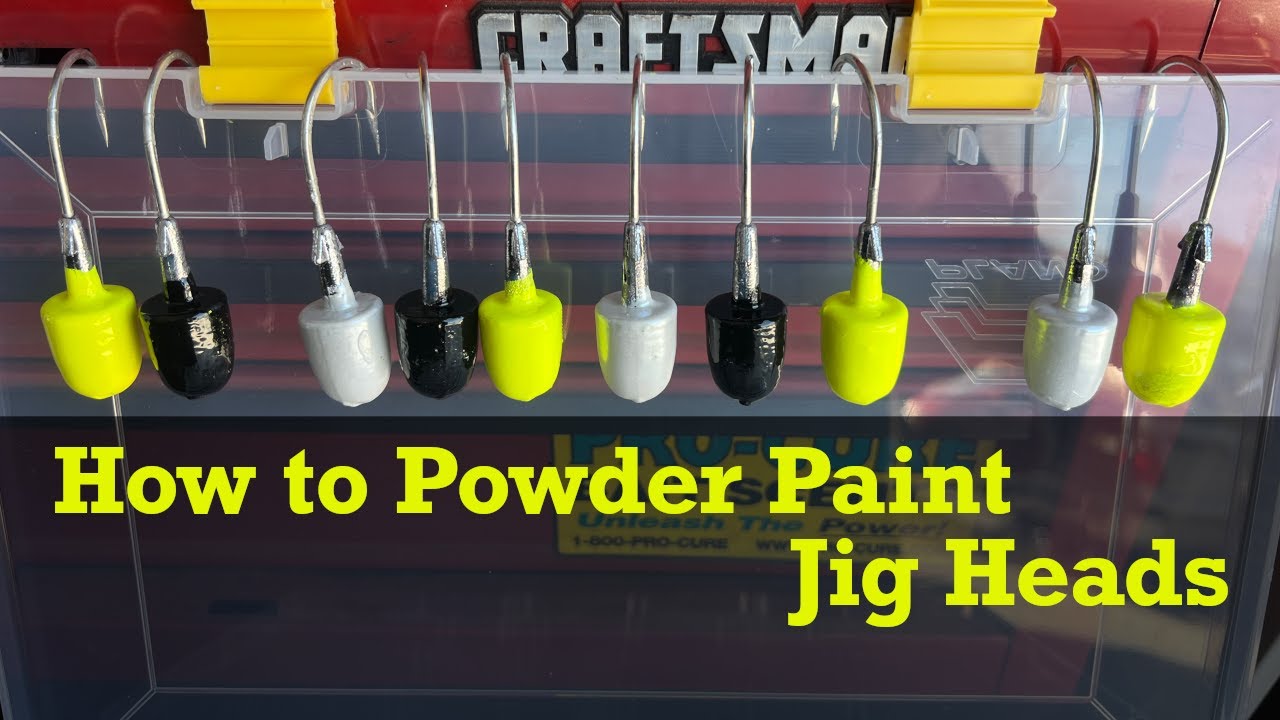How to powder paint jig heads - YouTube