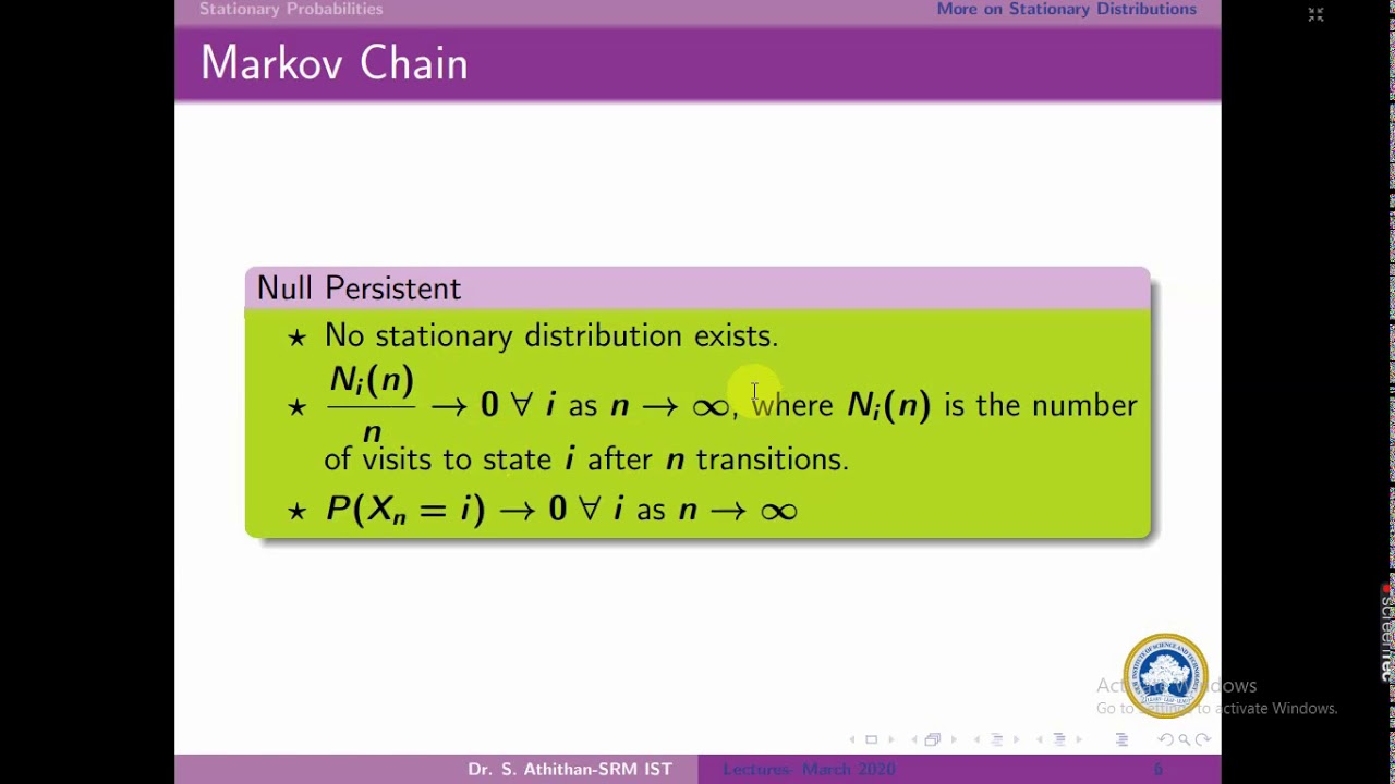 Introduction to Stationary Distributions in Markov Chain - YouTube