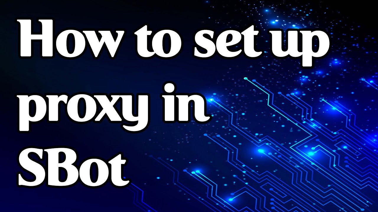 How to set up a proxy in SBot (for Silkroad Online game) - YouTube