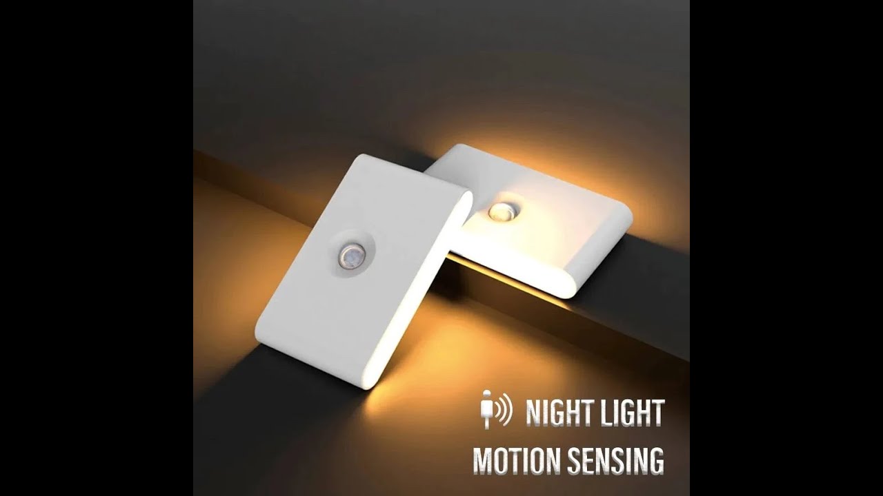 LED Intelligent Sensor Night Light Wireless USB Charging Motion Sensor ...