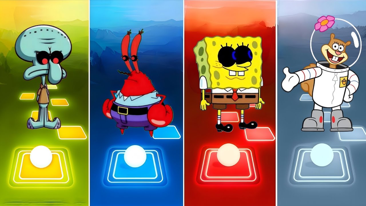 Spongebob Exe 🆚 Sandy Cheeks Exe 🆚 Squidward Exe 🆚 Mr Krabs Exe 🎶 Tiles ...