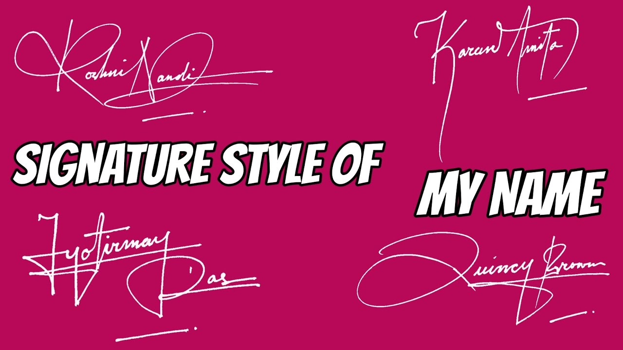 Best Signature Style| Signature Style for Celebrity #signature # ...