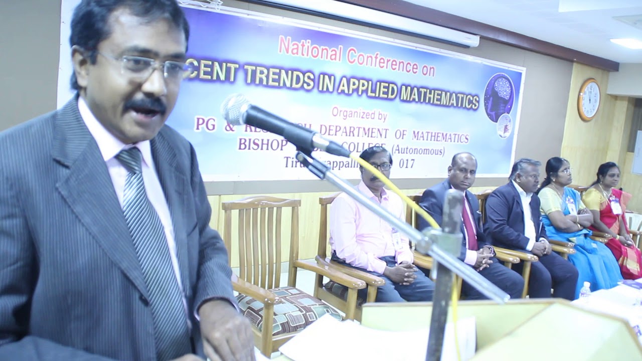 Dr P Mariappan's vote of thanks at mathematics conference 030318 - YouTube