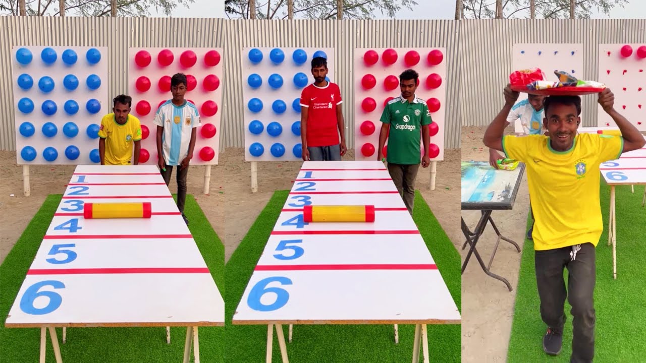 Who will win the first balloon-popping competition? - YouTube