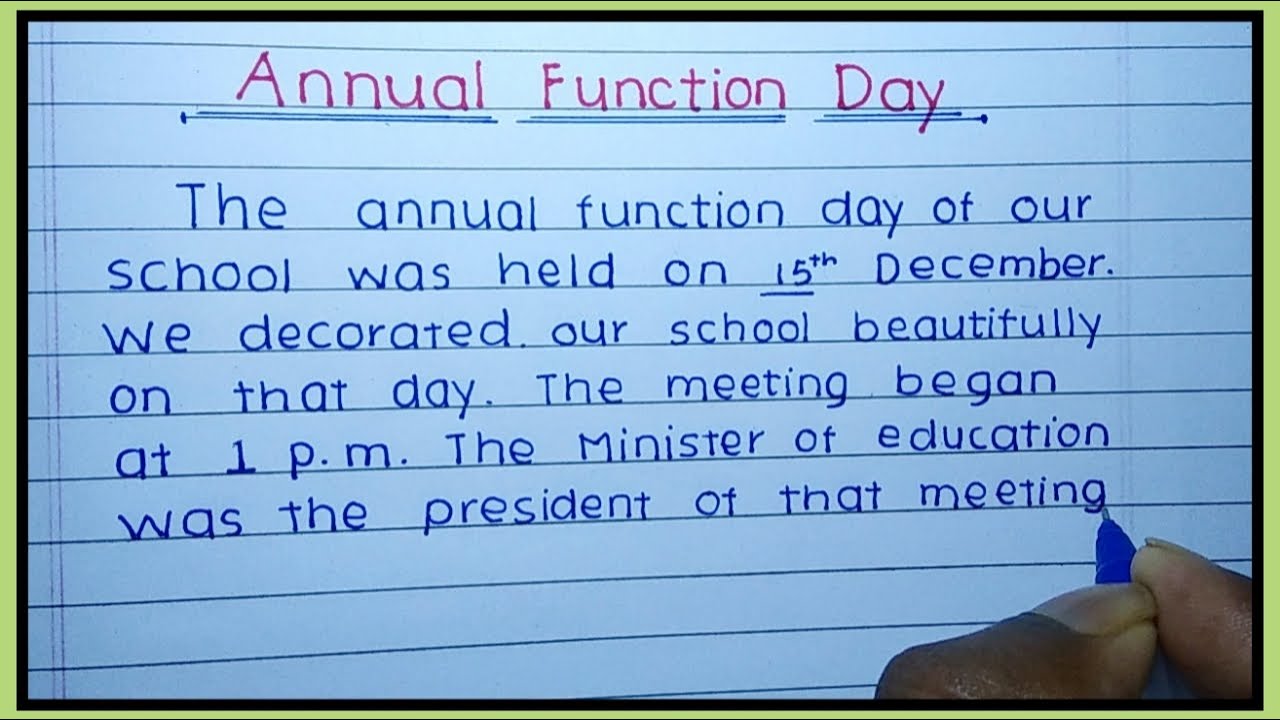 Write Essay On Annual Function Day In English Annual Function Day Write Essay On Annual Function Day In English Annual Function Day