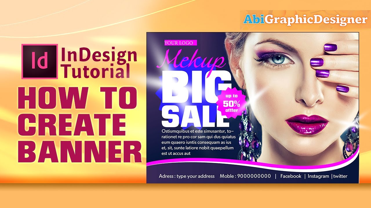 #indesign How to Create a Professional Banner in Adobe InDesign ...