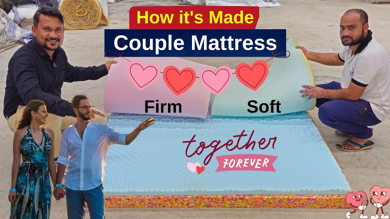 How Mattress Made in Factory! Couple Mattress Manufacturing! - YouTube