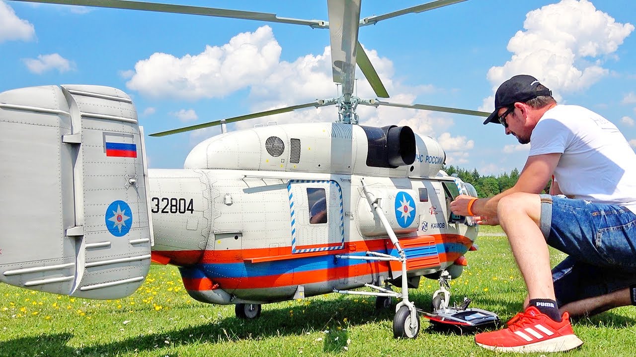 XXXL HOMEBUILT! RC KAMOV KA-32 TRANSPORT SCALE MODEL HELICOPTER FLIGHT ...